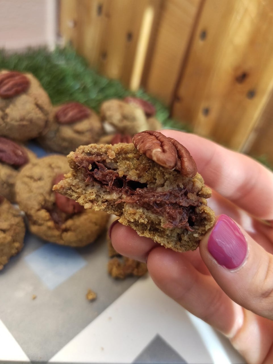 Cookies beurre de cacahuète - coeur banane choco